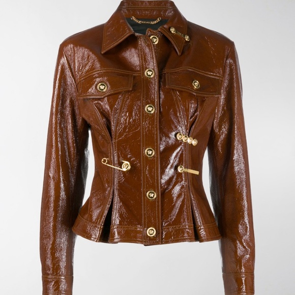 Versace | Jackets & Coats | Versace Leather Jacket | Poshmark